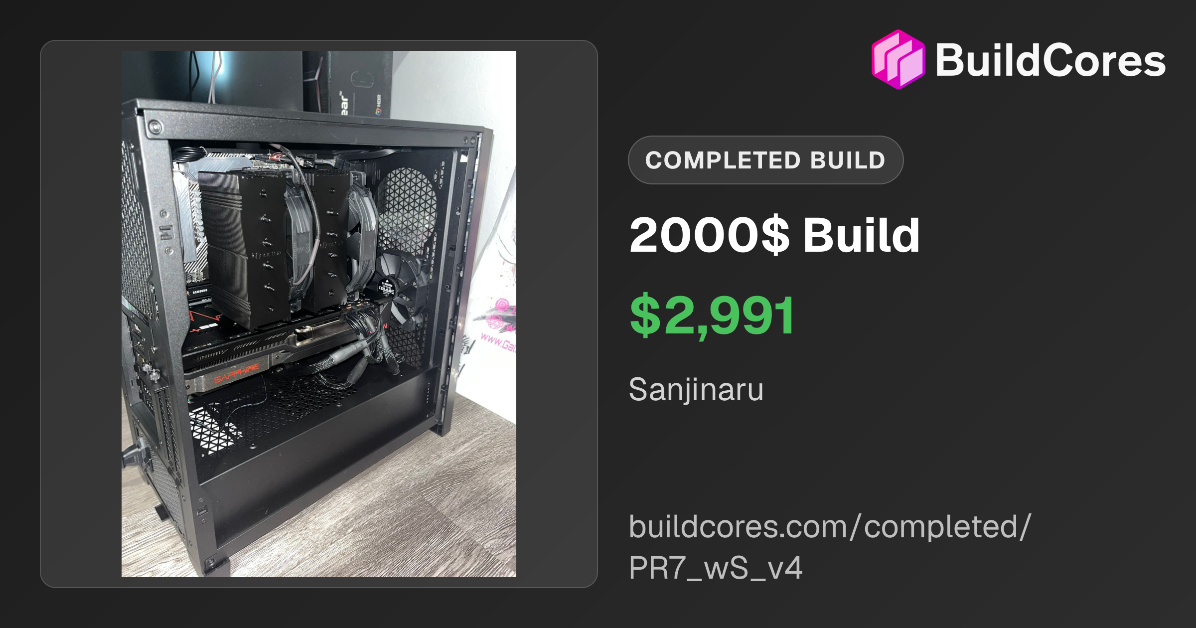 2000$ Build | BuildCores | BuildCores