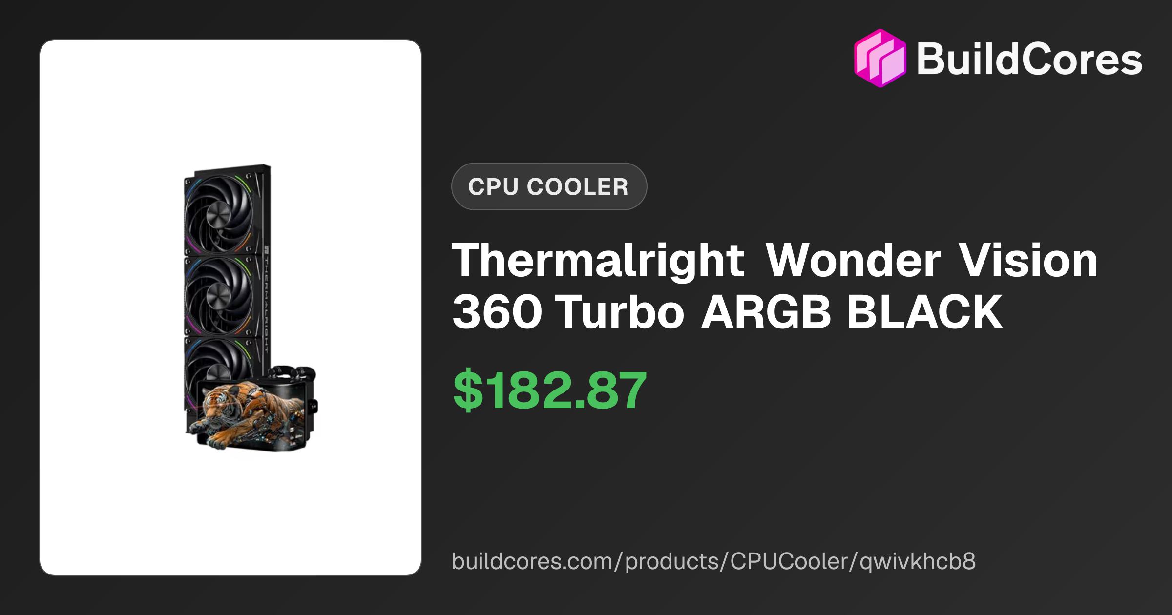 Thermalright Wonder Vision 360 Turbo ARGB BLACK | BuildCores