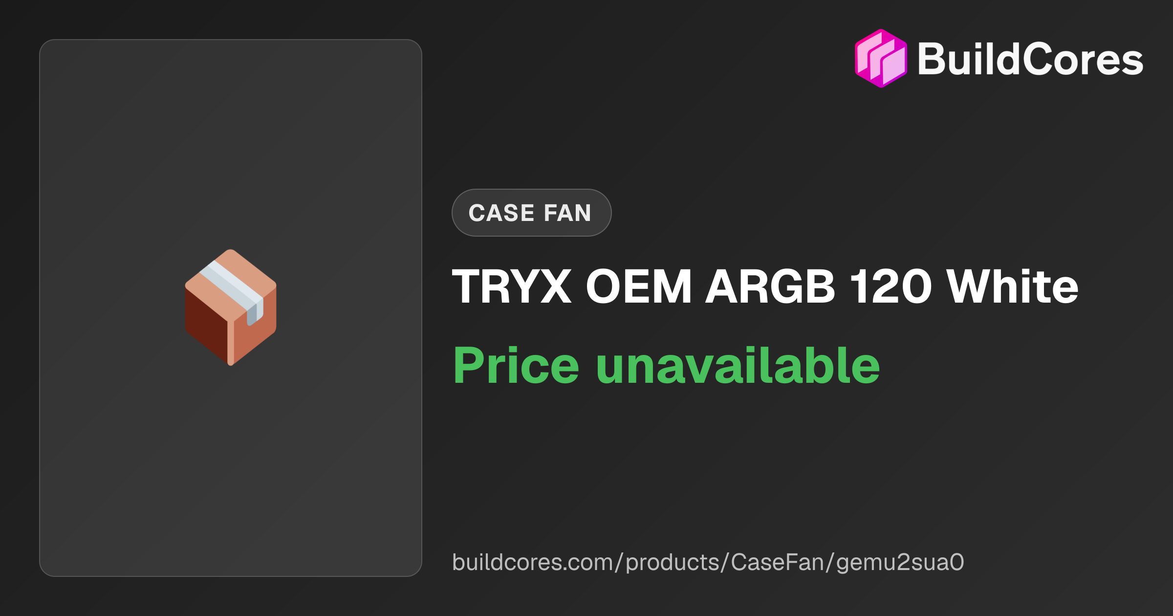 TRYX OEM ARGB 120 White | BuildCores