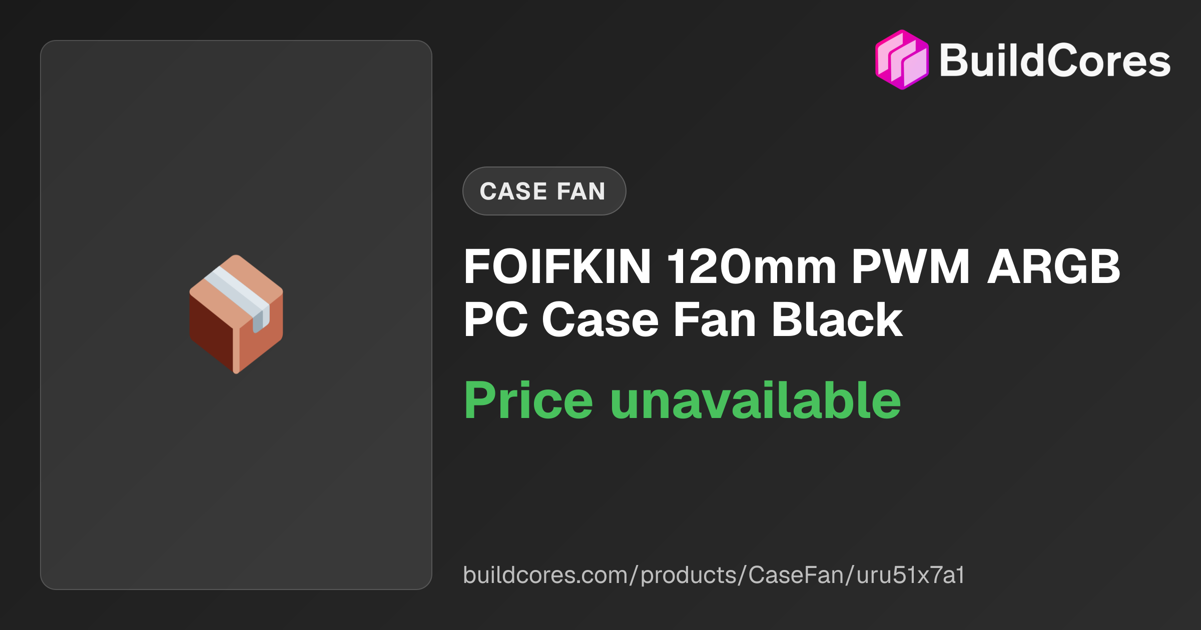 FOIFKIN 120mm PWM ARGB PC Case Fan Black | BuildCores