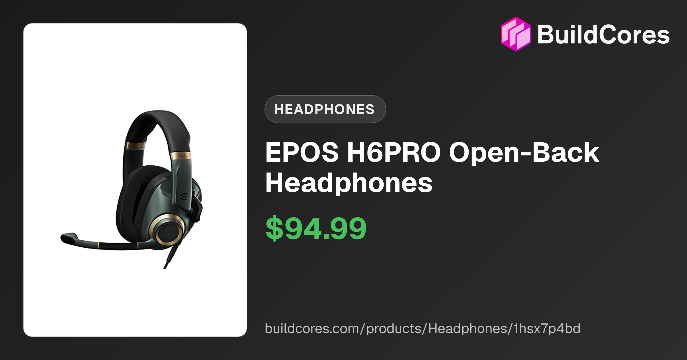 EPOS H6PRO Open-Back Headphones | BuildCores