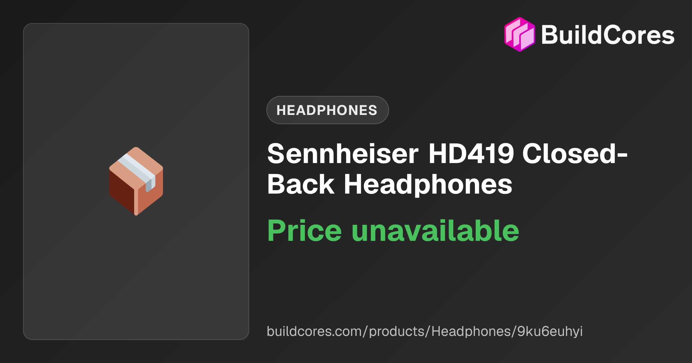 Sennheiser HD419 Closed-Back Headphones | BuildCores