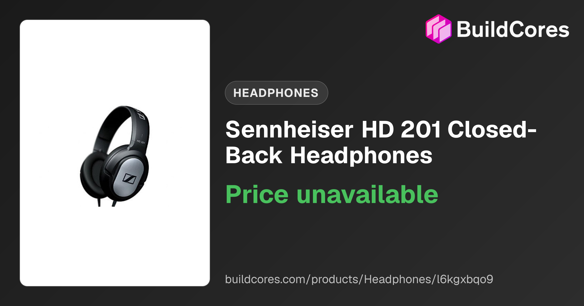 Sennheiser HD 201 Closed-Back Headphones | BuildCores