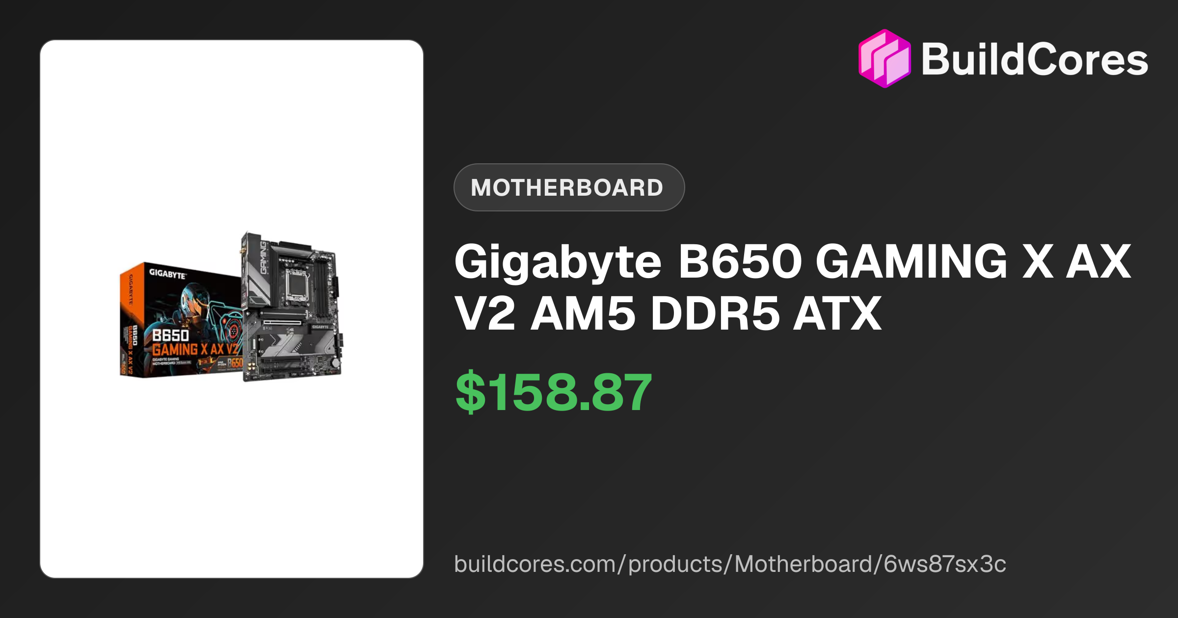 Gigabyte B650 GAMING X AX V2 AM5 DDR5 ATX | BuildCores