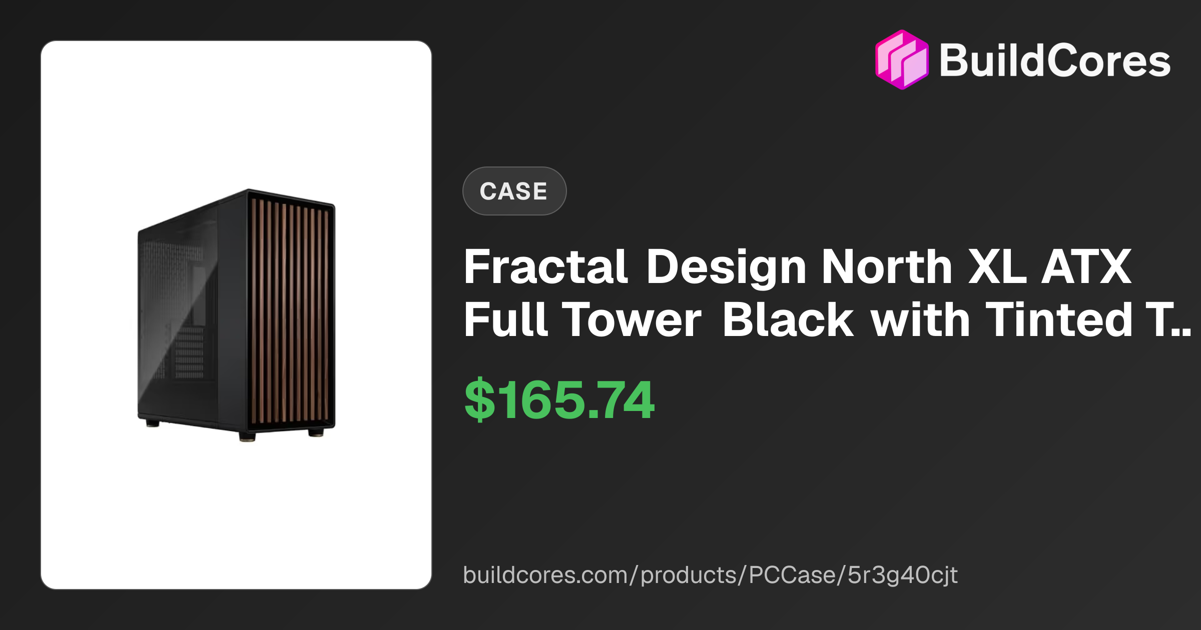 Fractal Design North XL ATX Full Tower Black with Tinted Tempered Glass ...