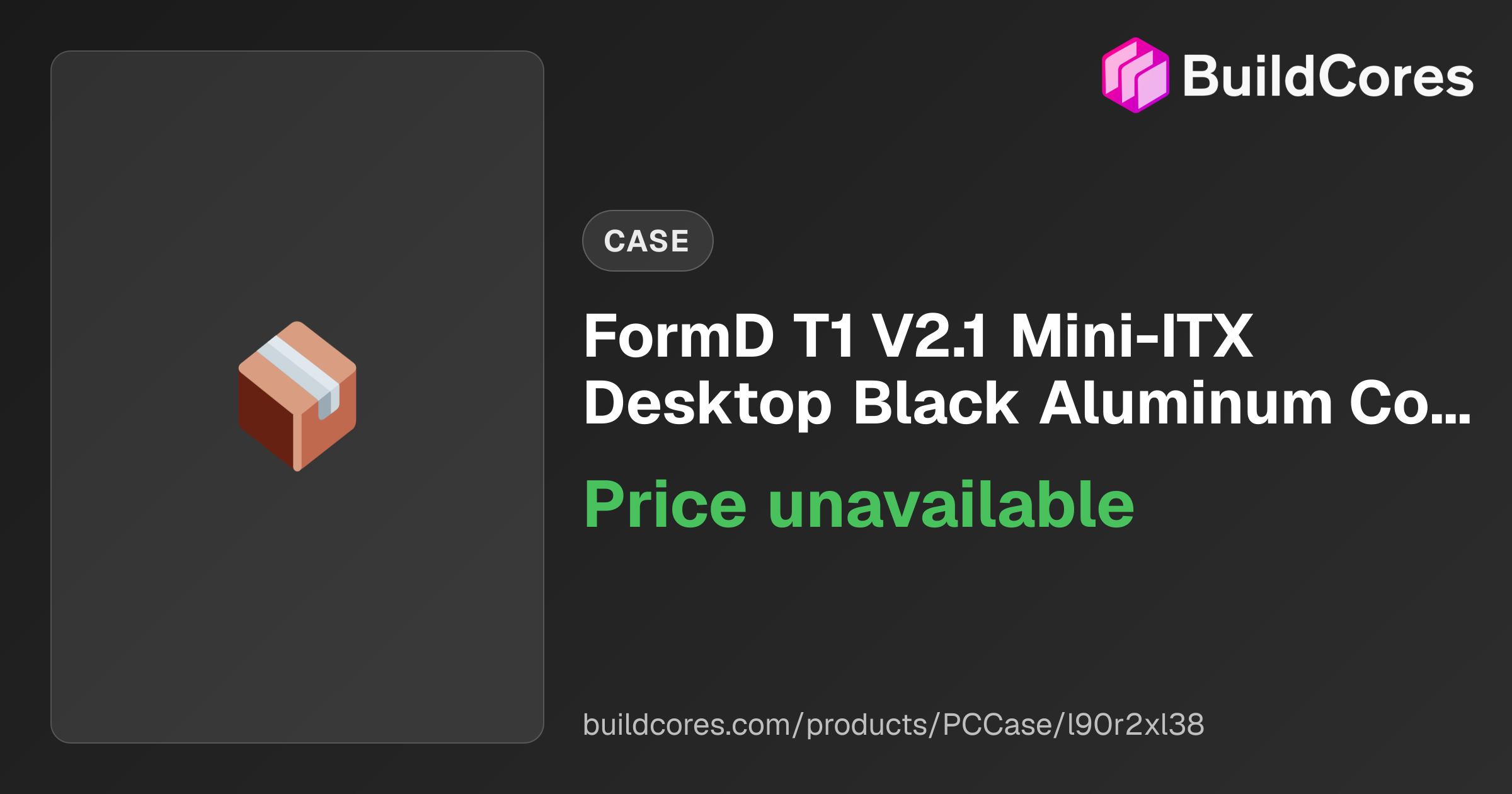 FormD T1 V2.1 Mini-ITX Desktop Black Aluminum Coated Mesh Side Panel ...