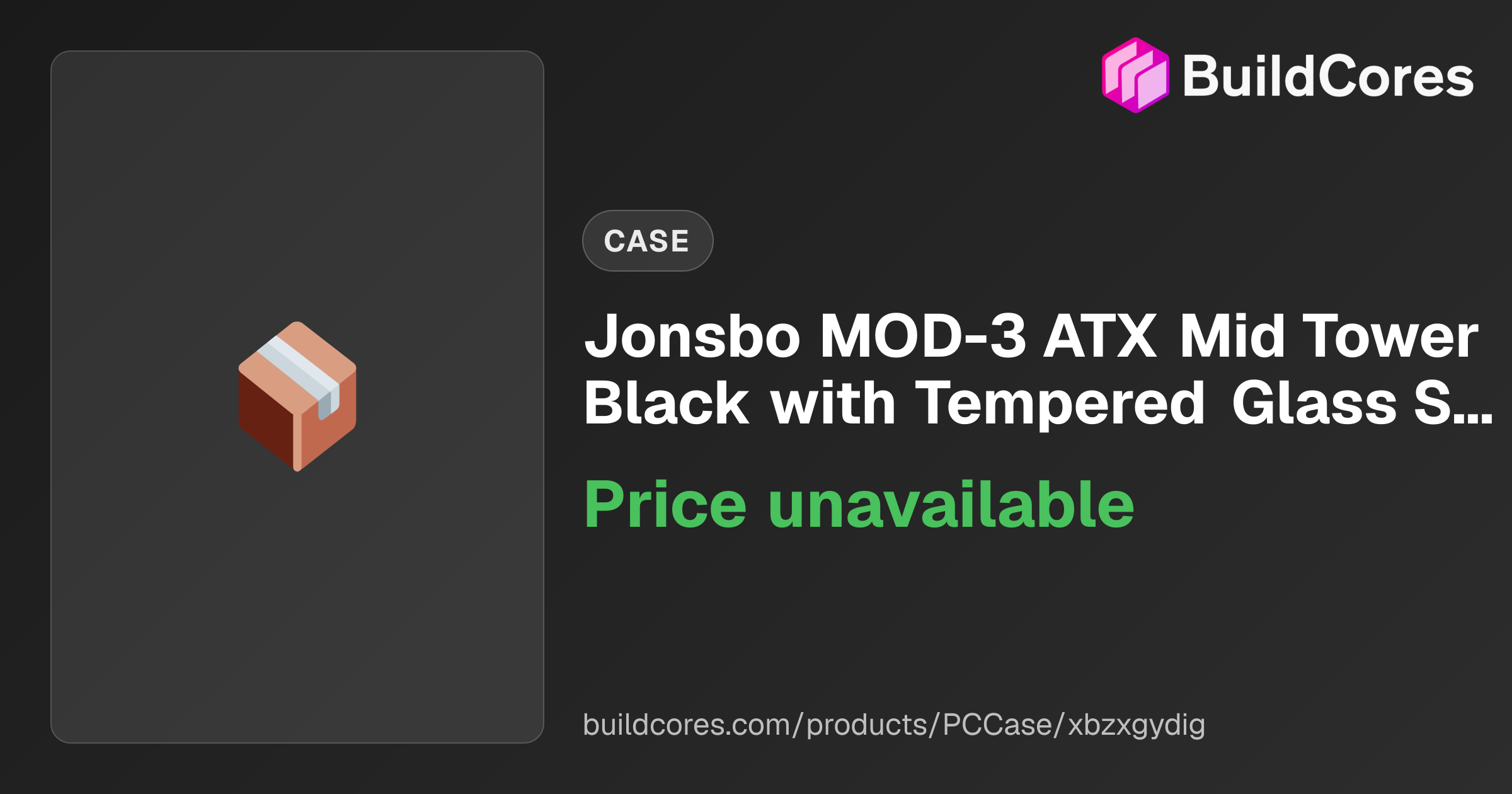 Jonsbo MOD-3 ATX Mid Tower Black with Tempered Glass Side Panel and USB ...